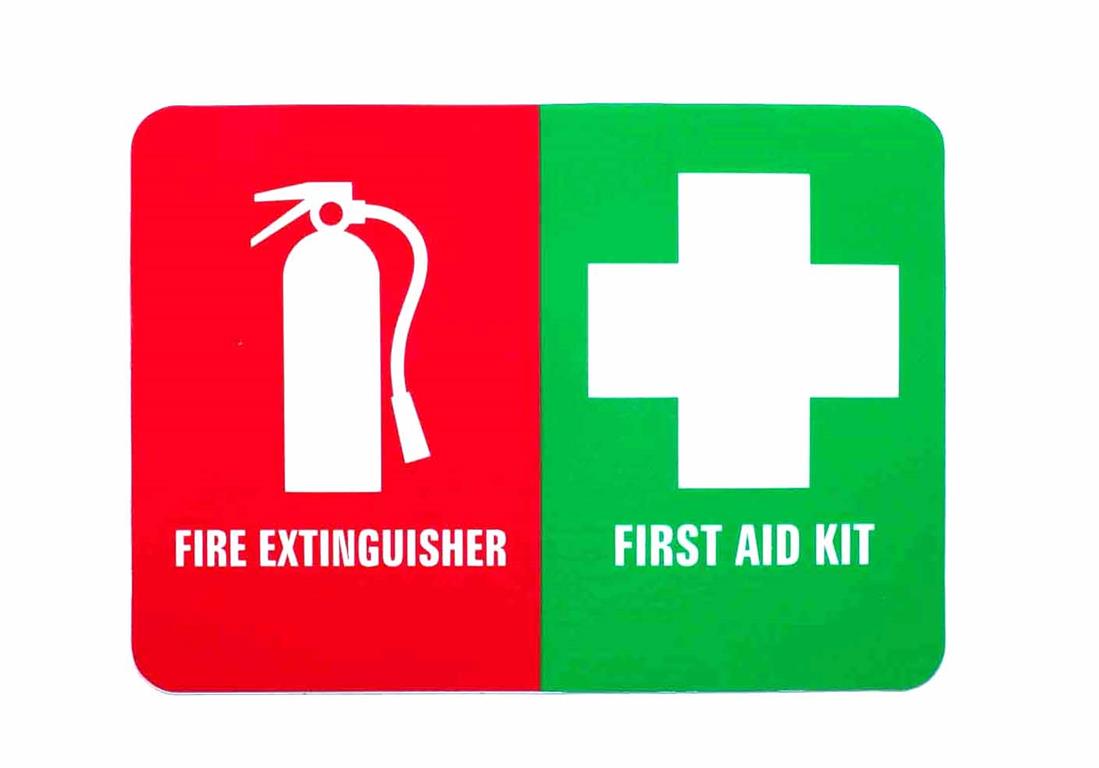 Car Fire Extinguisher And First Aid Kit